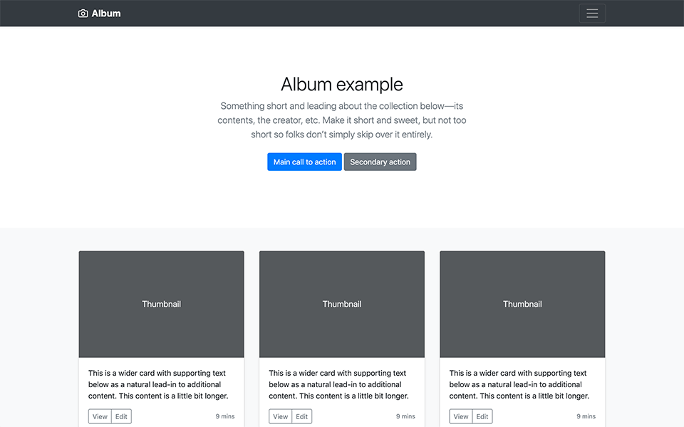 Examples · Bootstrap v5.0